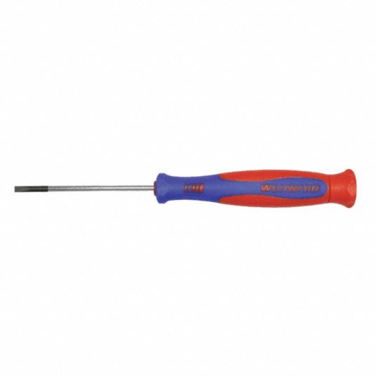 WESTWARD, 2.5 mm Tip Size, Std Lg, Precision Slotted Screwdriver ...