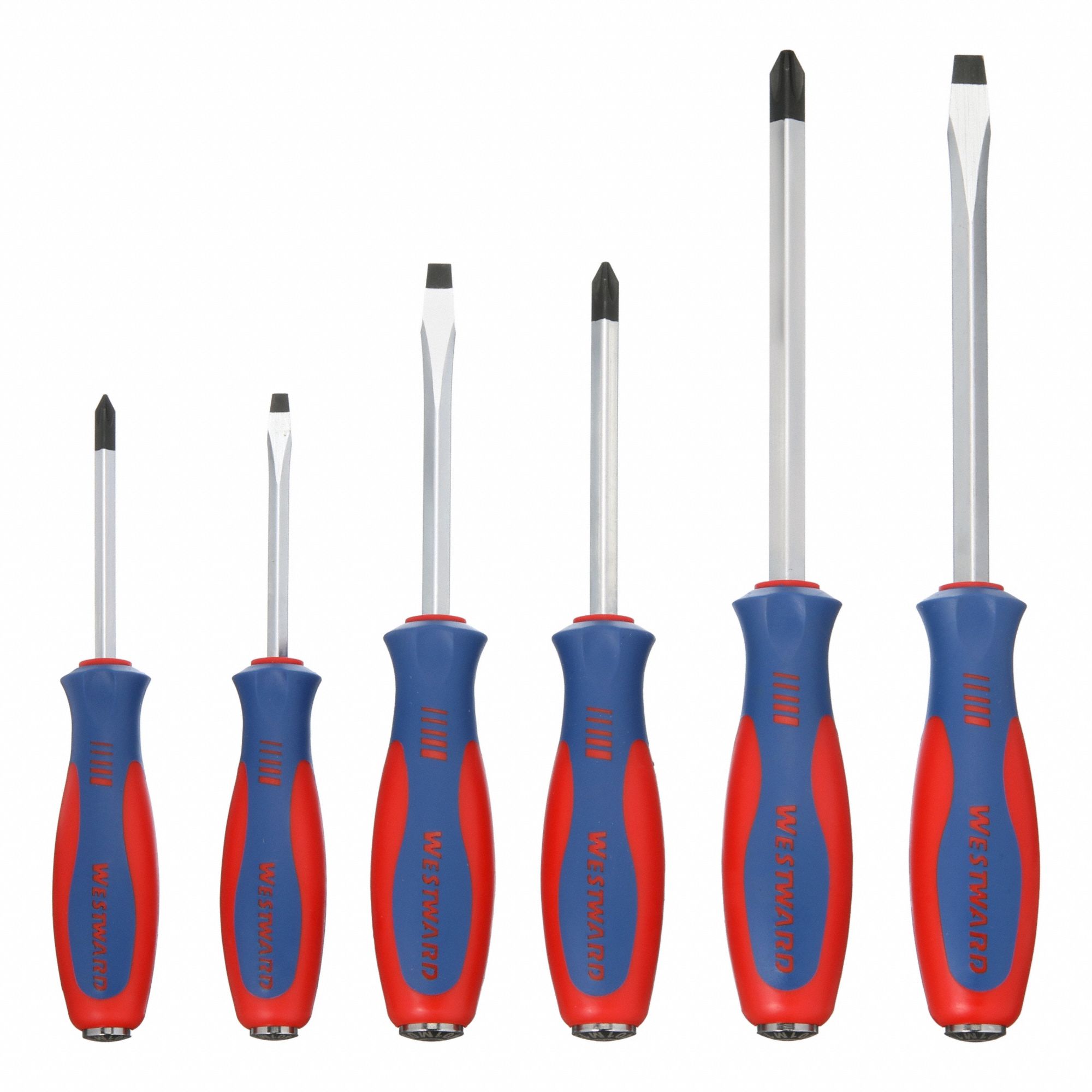 WESTWARD, 1-10 Pieces, 6 Pieces, Demolition Magnetized Tip Screwdriver ...