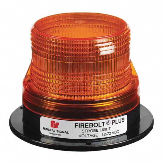 FEDERAL SIGNAL, Flashing Beacon, 3 1/2 in Overall Ht, Beacon Light ...
