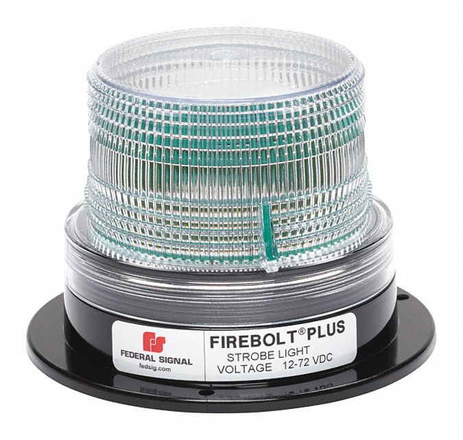 FEDERAL SIGNAL, Flashing Beacon, 3 5/8 in Overall Ht, Beacon Light ...