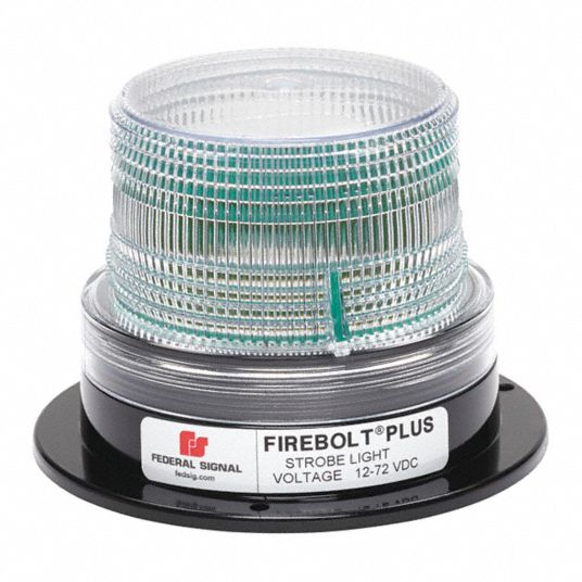 FEDERAL SIGNAL, Flashing Beacon, 3 5/8 in Overall Ht, Beacon Light ...