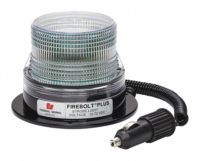 FEDERAL SIGNAL, Flashing Beacon, 3 1/2 in Overall Ht, Beacon Light ...