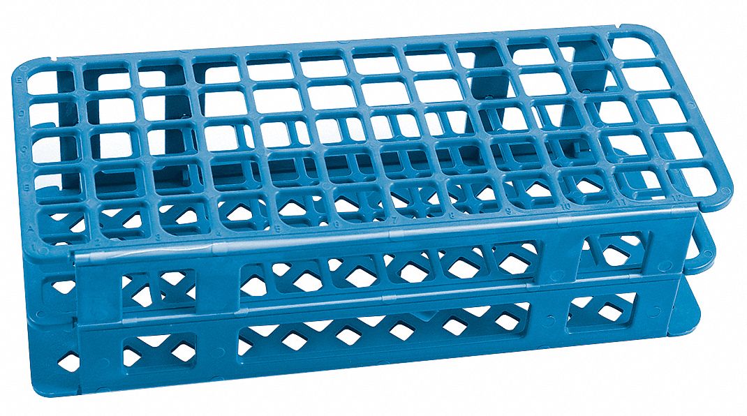DYNALON TEST TUBE RACK,6X12 FORMAT,BLUE,2-5/8"H - Laboratory Storage ...