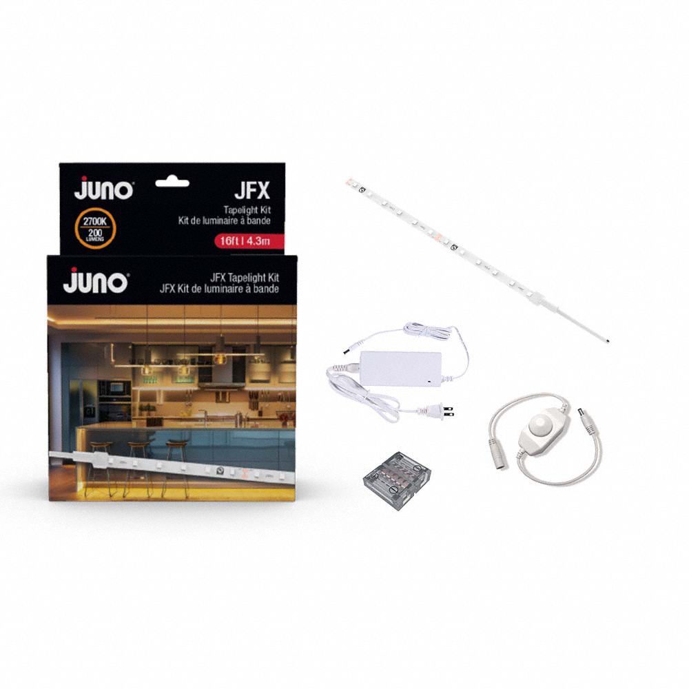 Warm White, Top Bend, Tape Light Starter Kit - 896NM9|JFXKIT 24V 200LM ...