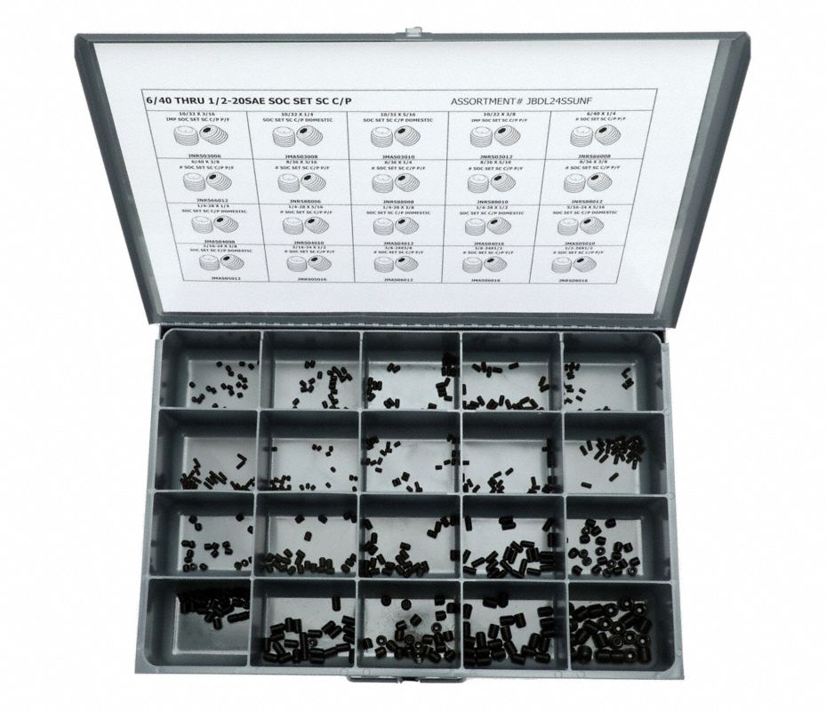 APPROVED VENDOR Surtido de Tornillos Opresores,500PZ - 402K62 ...