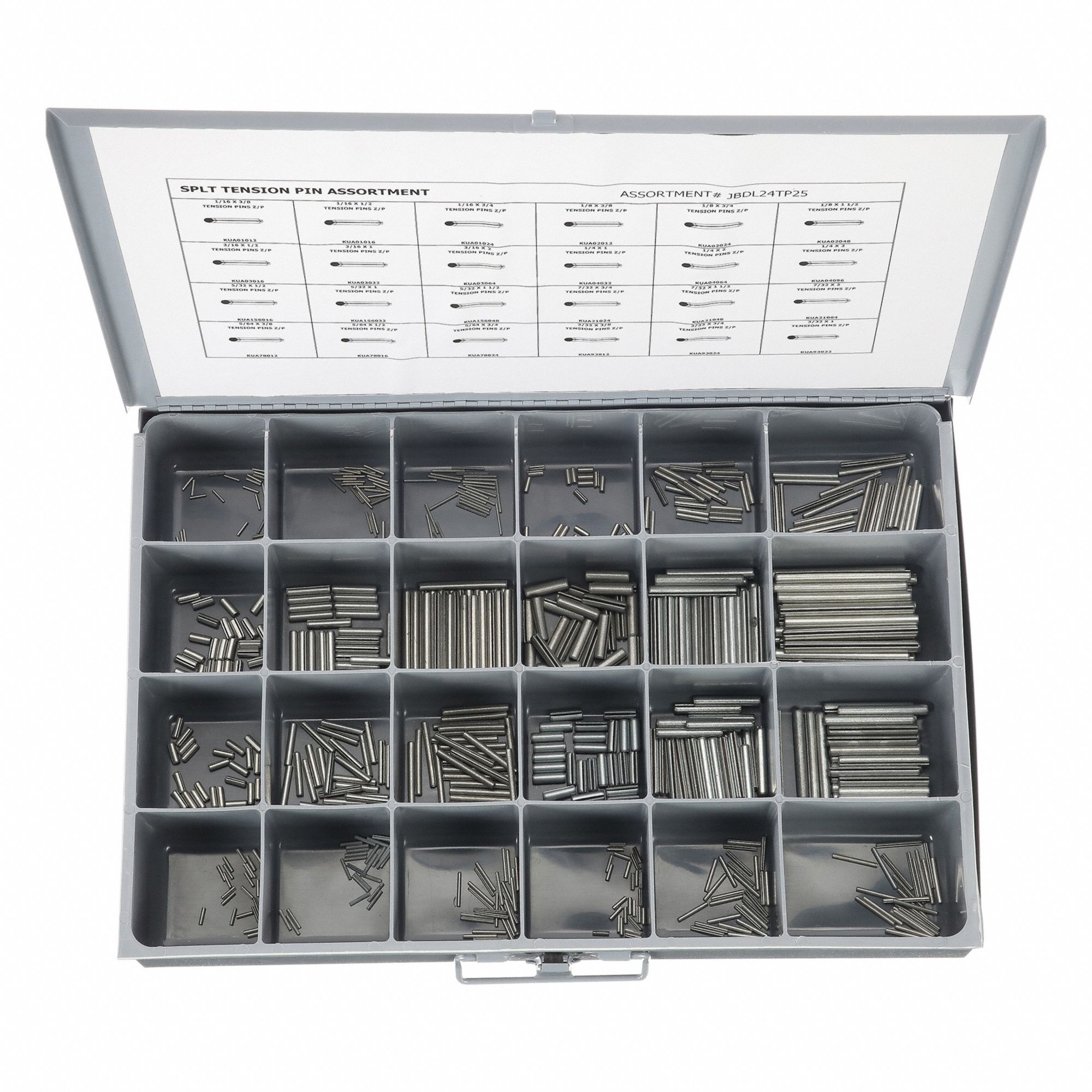 Std, Inch, Pin Assortment,600 pcs,24 Sizes - 402K63|JBDL24TP25 - Grainger