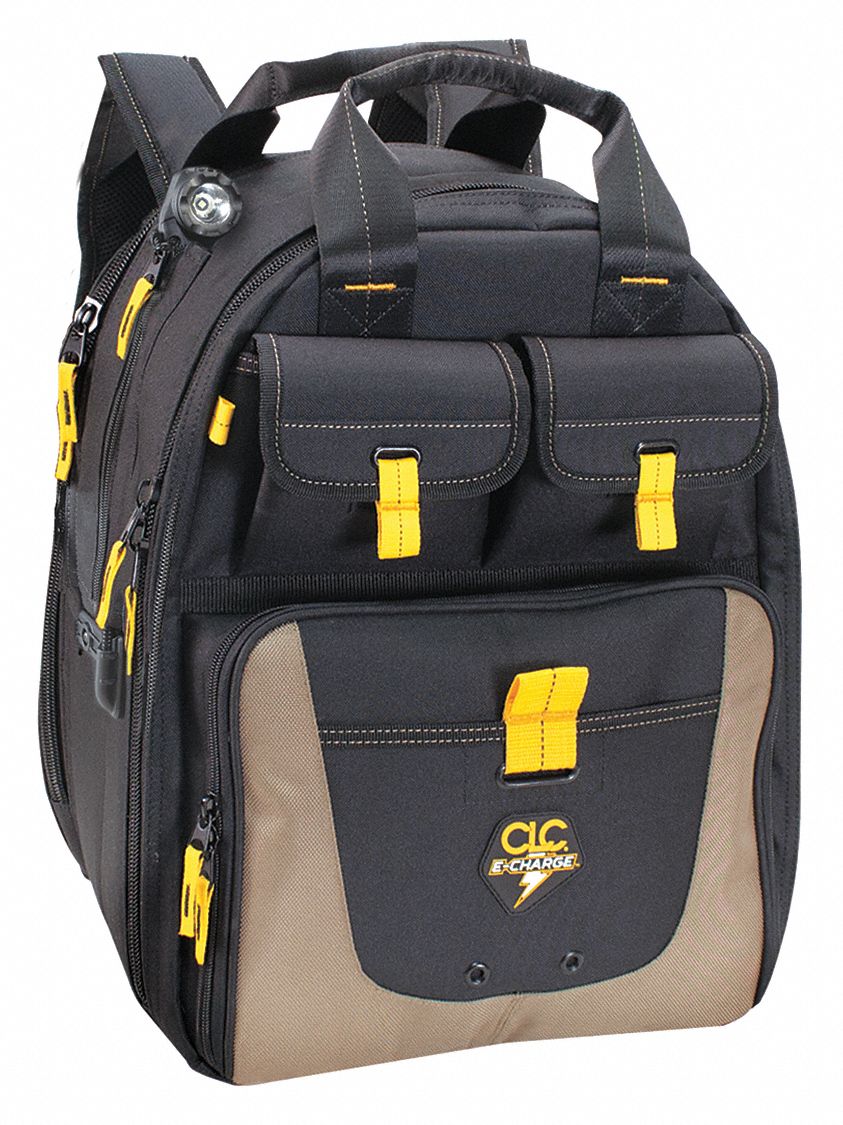 CLC, 15 in W 10 1/2 in D 18 1/4 in H, Polyester, Tool Backpack - 402M77 ...