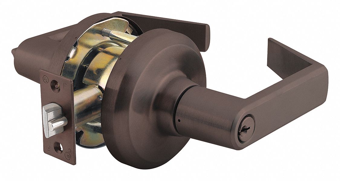 STANLEY, Office Lever Locksets, Bronze, Door Lockset - 402U35 ...
