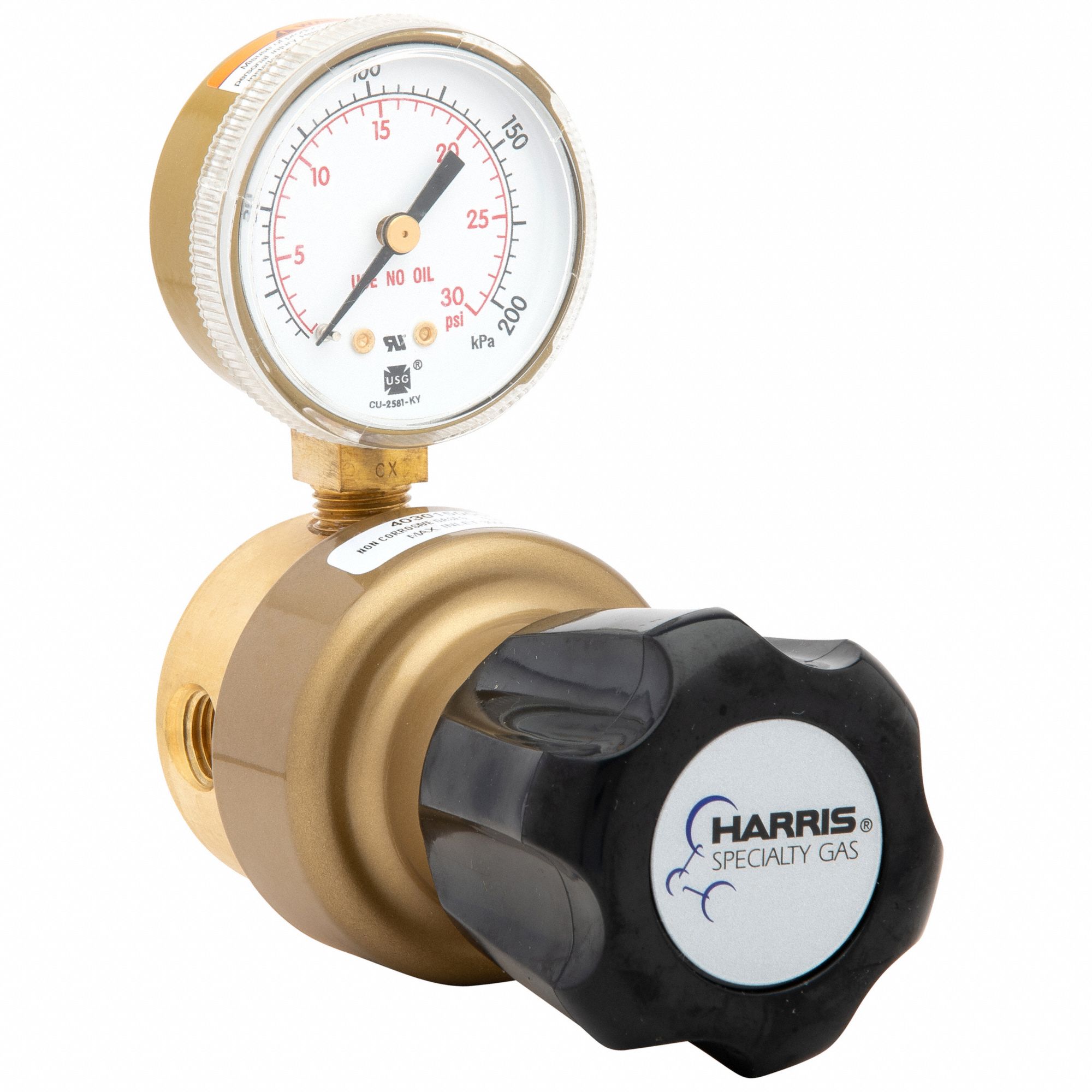 HARRIS Specialty Gas Regulator: Single Stage, 1/4 in NPT F Inlet, 1/4 ...