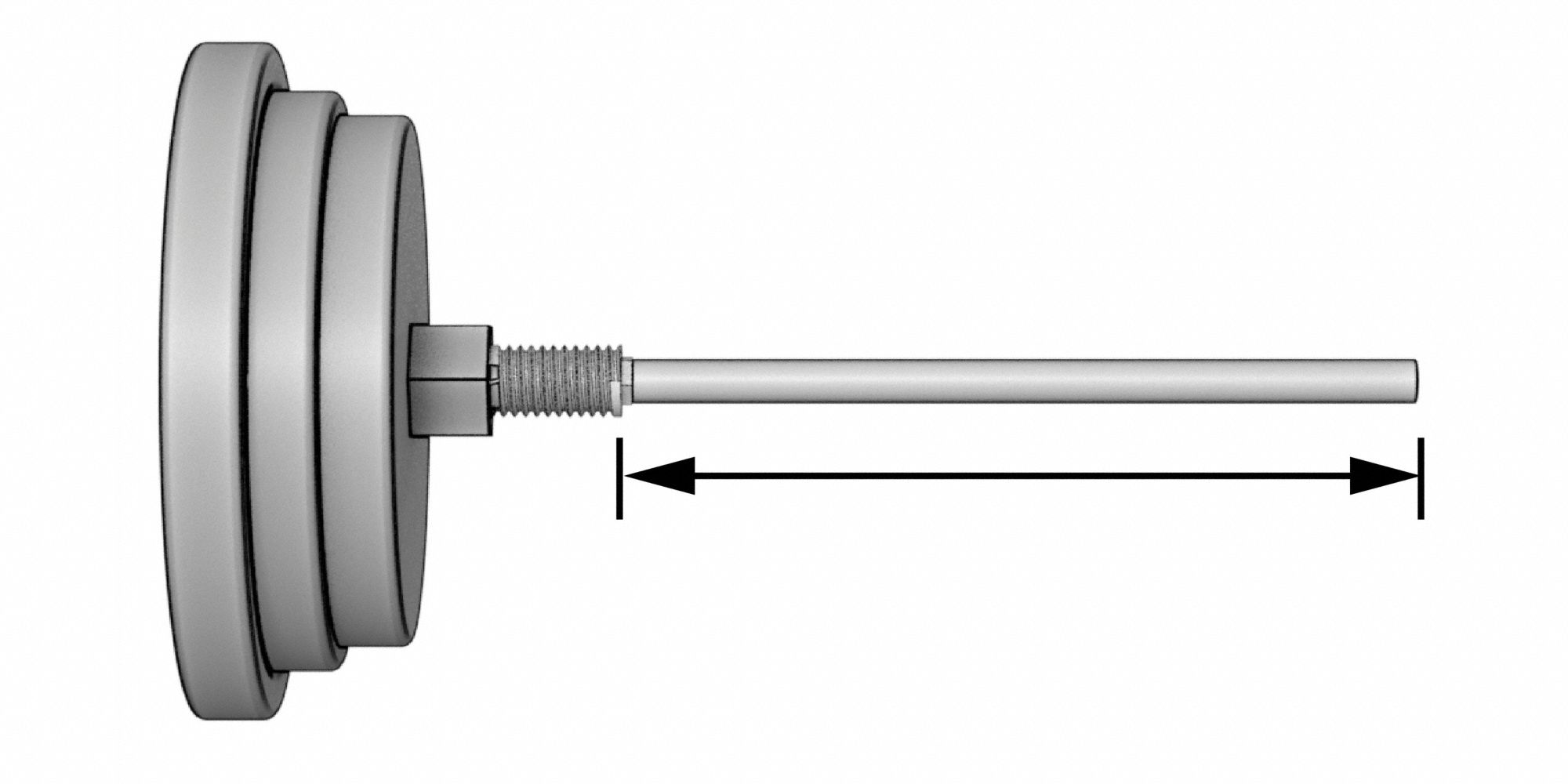 General Purpose Thread-Mounted Dial Thermometers - Grainger Industrial ...