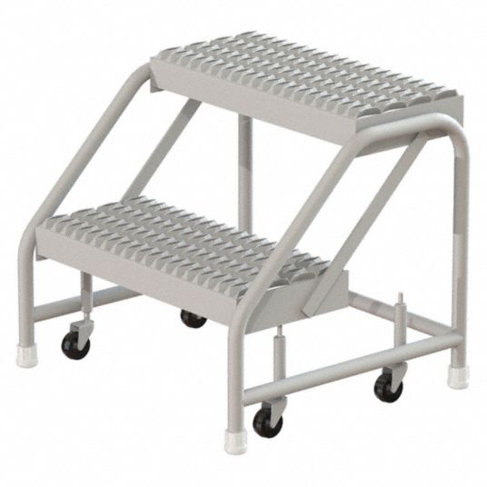 TRI-ARC Steel Rolling Step, 20 in Overall Height, 500 lb Load Capacity ...