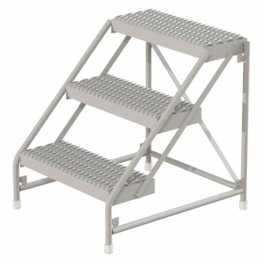Step Stand,Aluminum,30" Overall H,Gray - Grainger