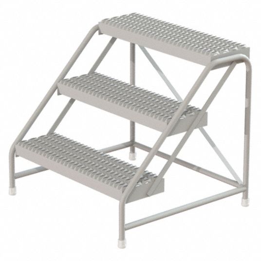 Step Stand,Aluminum,30" Overall H,Gray - Grainger