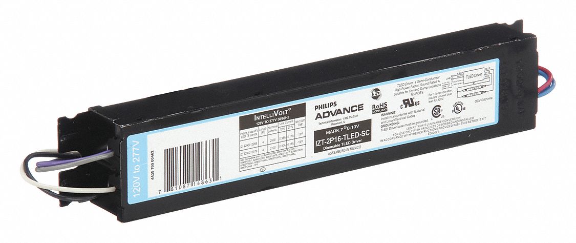 ADVANCE, 1_2 Bulbs Supported, 120 to 277V AC, LED Driver - 404K51 ...