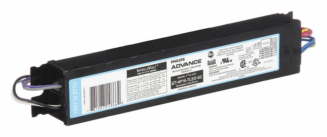 ADVANCE, 3_4 Bulbs Supported, 120 to 277V AC, LED Driver - 404K52 ...
