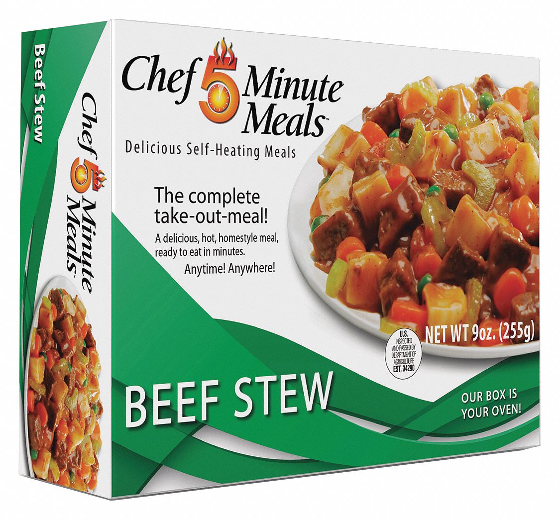 CHEF 5 MINUTE MEALS, 210 Calories per Meal, USDA Approved, Emergency ...