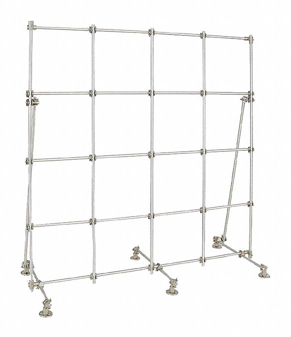 Stainless Steel, 1 in Rod Dia, Steel Lab Frame - 404T05|CLR-FRAMESL ...