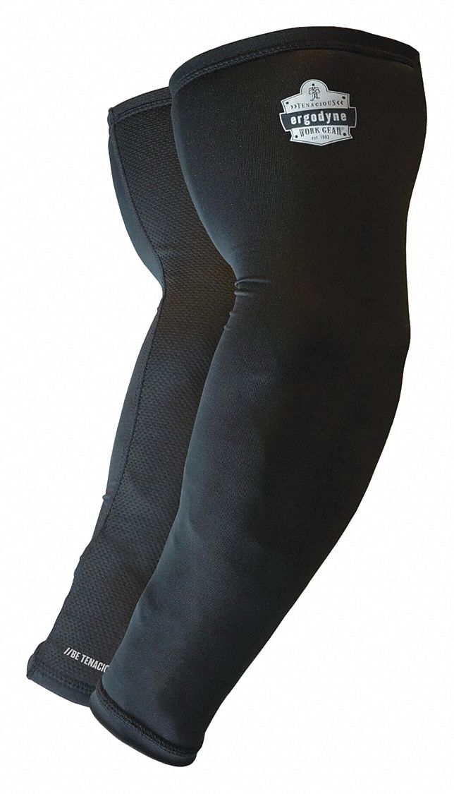 CHILL-ITS BY ERGODYNE Protective Sleeve: Black, Polyester/Spandex, XL ...