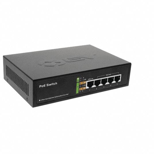 BV TECH, PoE Switch, 4 IP Camera Inputs, PoE Switch - 405G19|POE-SW501 ...