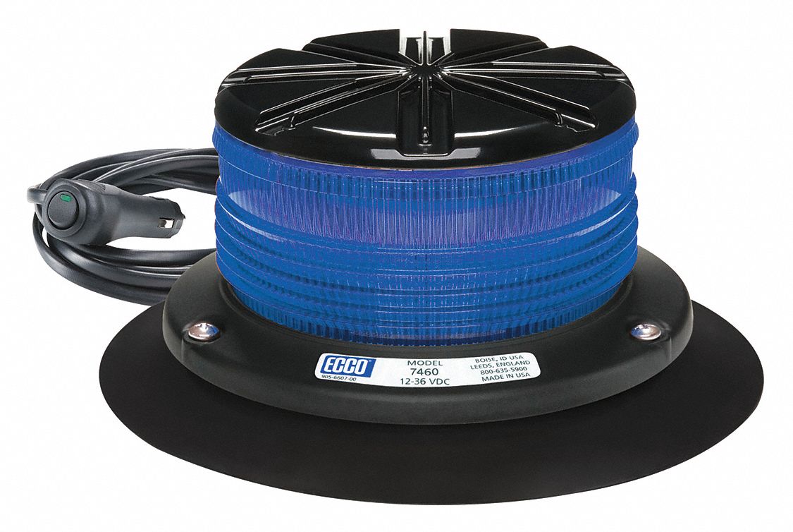 ECCO, Flashing Beacon, Blue, Beacon Light - 406A83|7460B-VM - Grainger