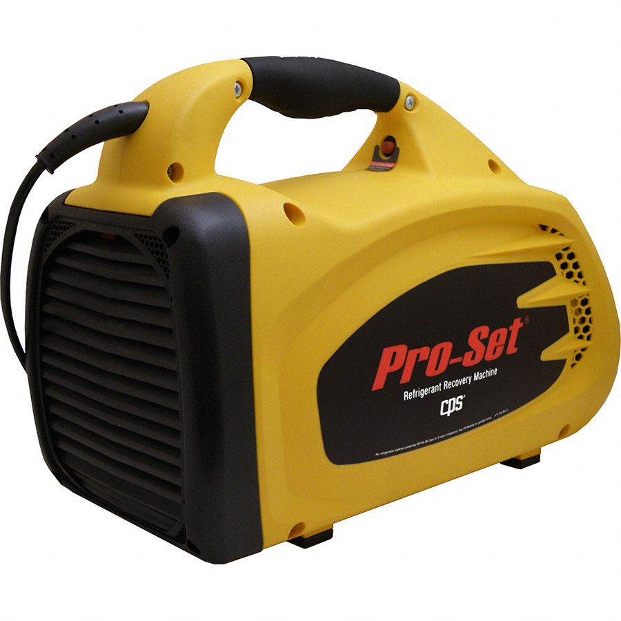 PRO-SET Refrigerant Recovery Machine: Twin Cylinder, NEMA 5-15P Male ...