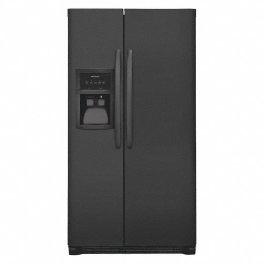 FRIGIDAIRE, Black, 26 cu ft Total Capacity, Side-by-Side Refrigerator ...