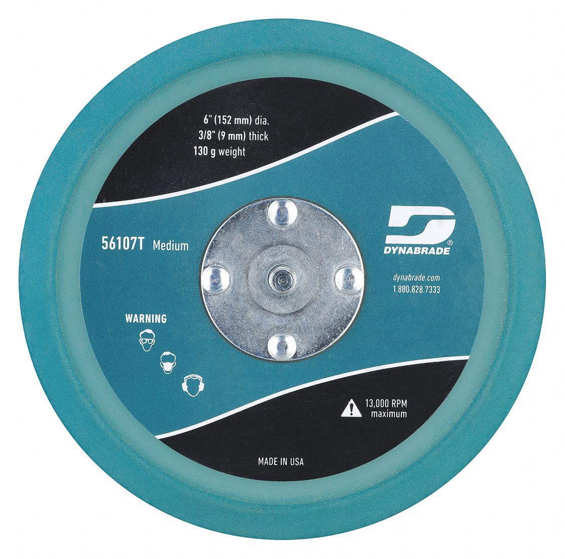 Disc Backup Pad,6" Dia.,Max. 13,000 RPM - Grainger