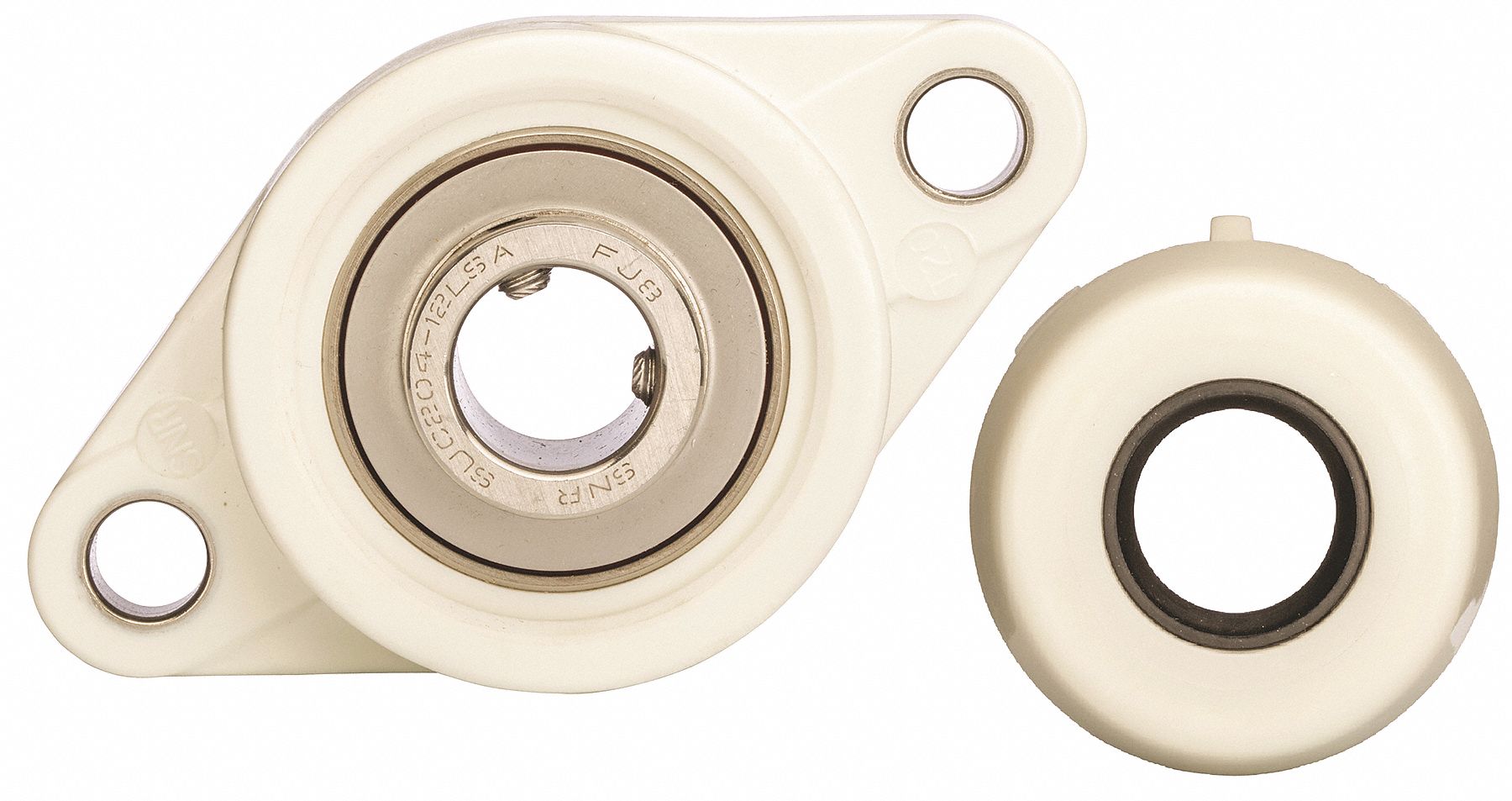 NTN, Radial Ball, 3/4 in Bore, 2 Bolt Flange Bearing - 406U65|SUCNFL204-12C0FG1 - Grainger