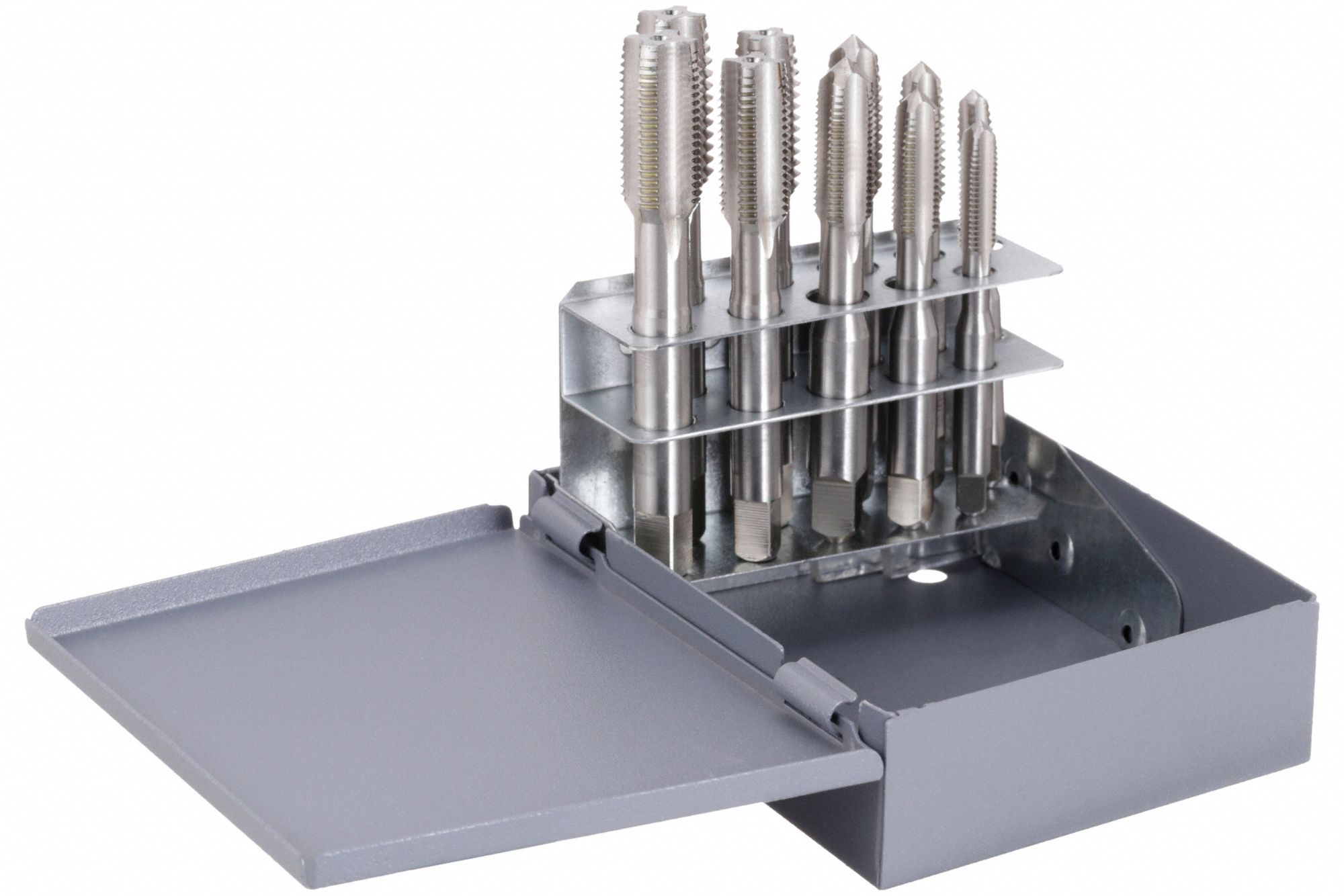 GREENFIELD THREADING, 10 Pieces, High Speed Steel, Multiple Size Tap ...