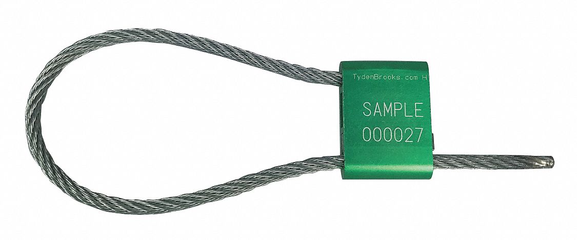 Zinc, 12 in Cable Lg, Cable Seal - 407J96|V46030121-02-GRAI - Grainger