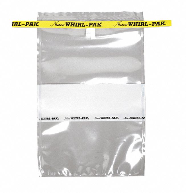 WHIRL-PAK, Write-On, Sterile, Sampling Bag - 407L45|B01297 - Grainger