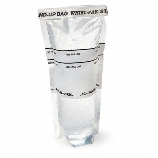 WHIRL-PAK, Self-Standing, Sterile, Sampling Bag - 407L66|B01364 - Grainger