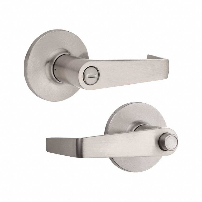 KWIKSET, Privacy Lever Locksets, Nickel, Door Lever Lockset - 829A28 ...