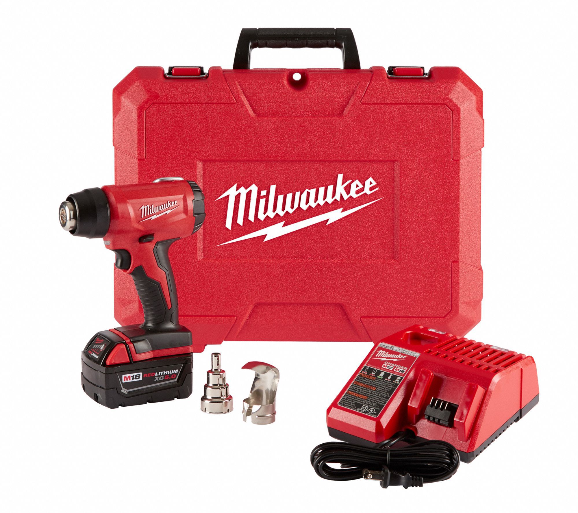 MILWAUKEE, 18V DC, 0°F to 875°F, Heat Gun Kit - 408L72|2688-21 - Grainger