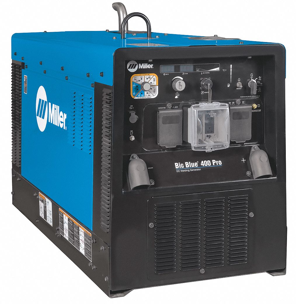 MILLER ENGINE-DRIVEN WELDER, BIG BLUE 400 PRO, DIESEL, 20 HP, KUBOTA ...