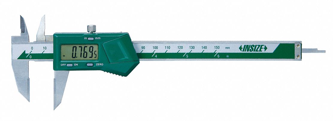 INSIZE, 0 in to 6 in /0 mm to 150 mm, Cabled, Offset Scribing Jaw ...