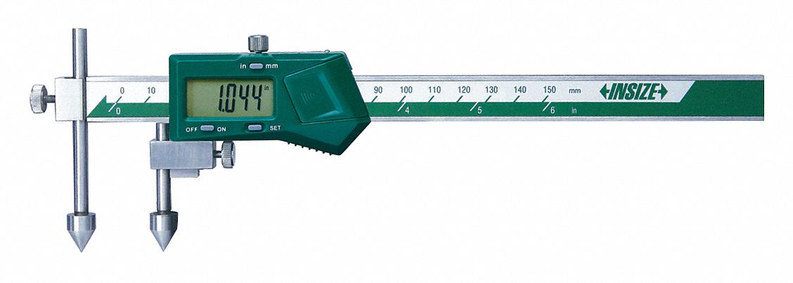 INSIZE, 0.4000 in to 12 in /10.5 mm to 300 mm, Cabled, Offset Jaw ...