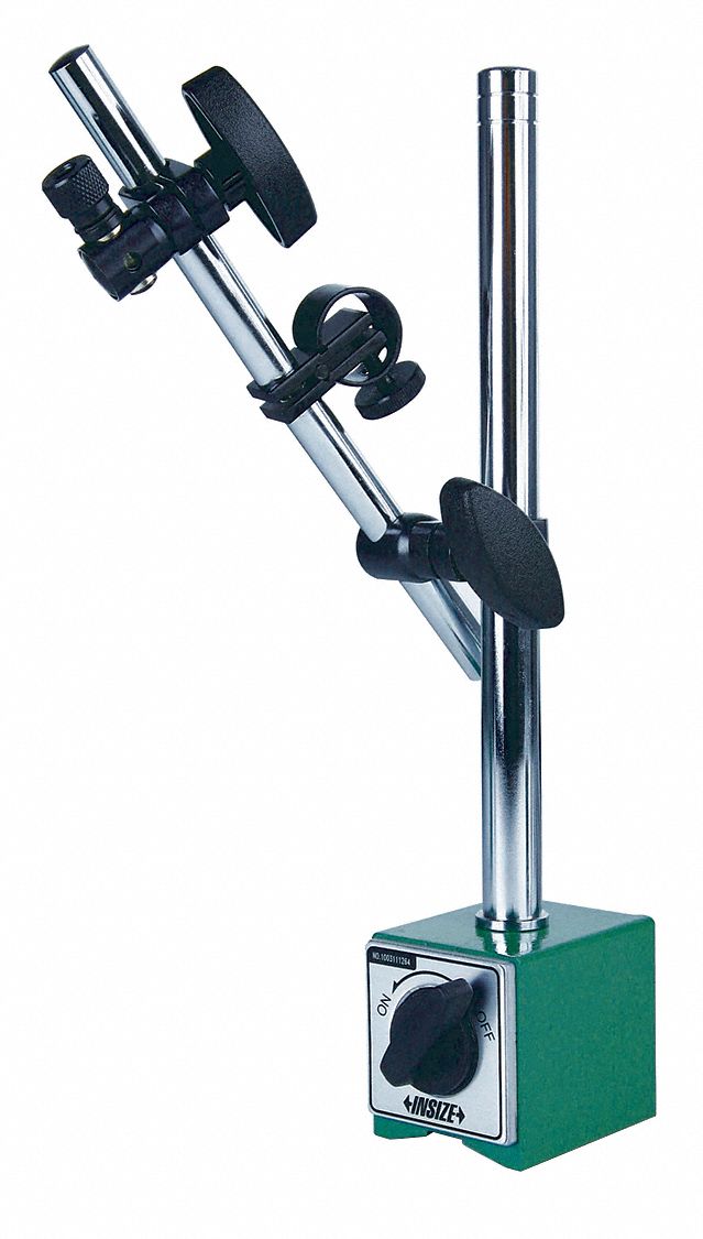 INSIZE Magnetic-Base Indicator Holder: Magnetic Base, Rigid Arm, 220 ...