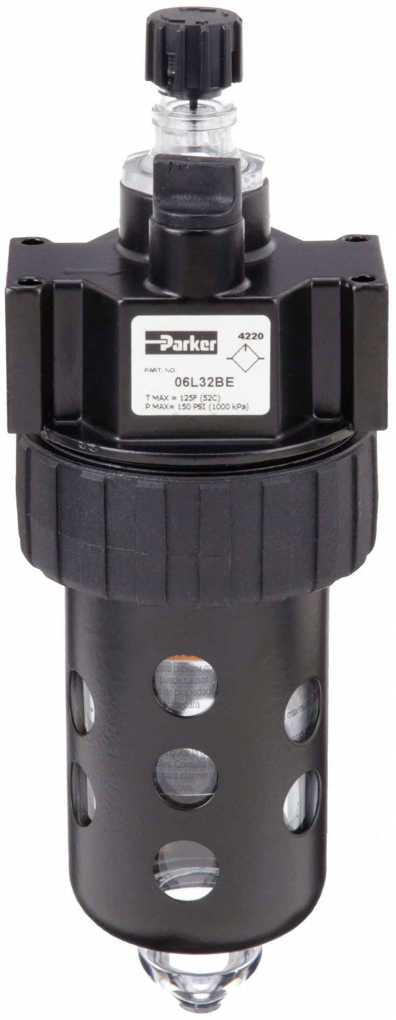 PARKER, Mist, 1/2 in NPT, Compressed Air Lubricator - 409X62|06L32BE ...