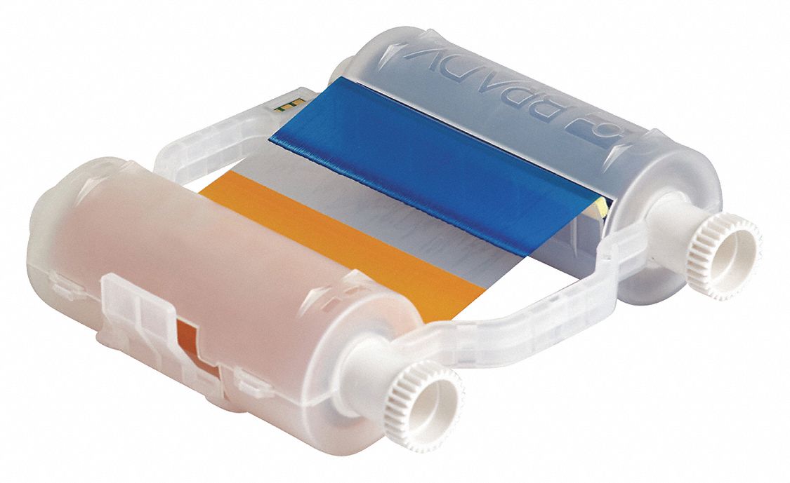 4 5/16 in x 200 ft, Black/Blue/Orange/Red, Label Printer Ribbon ...