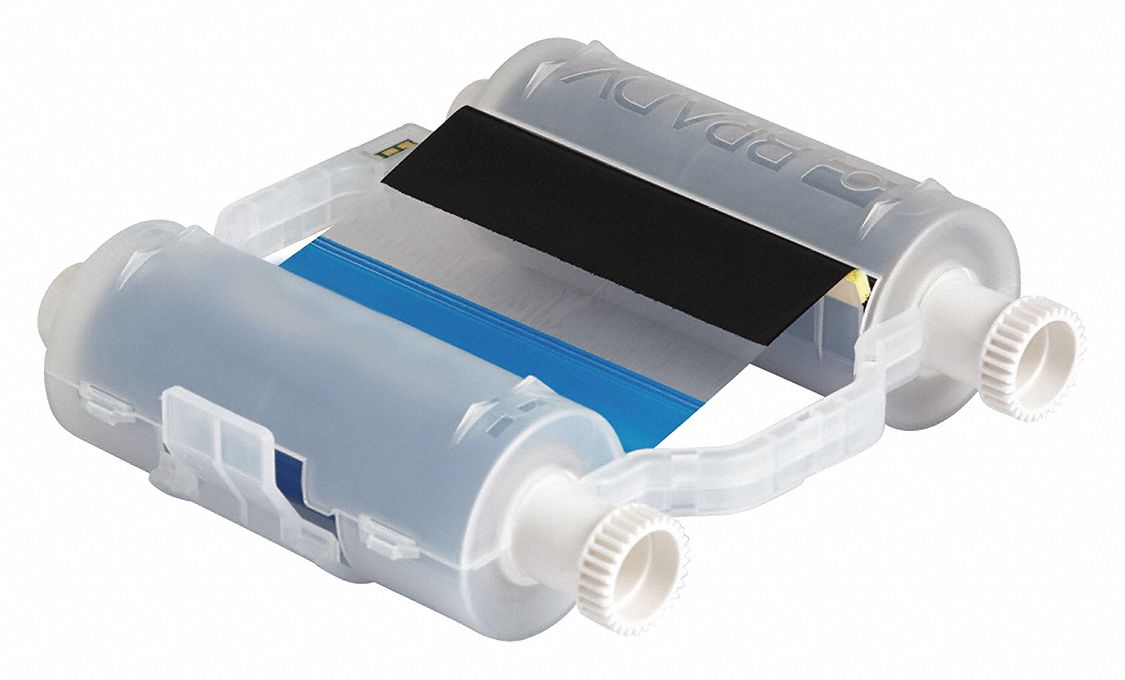 4 5/16 in x 200 ft, Black/Blue, Label Printer Ribbon Cartridge - 40AW55 ...