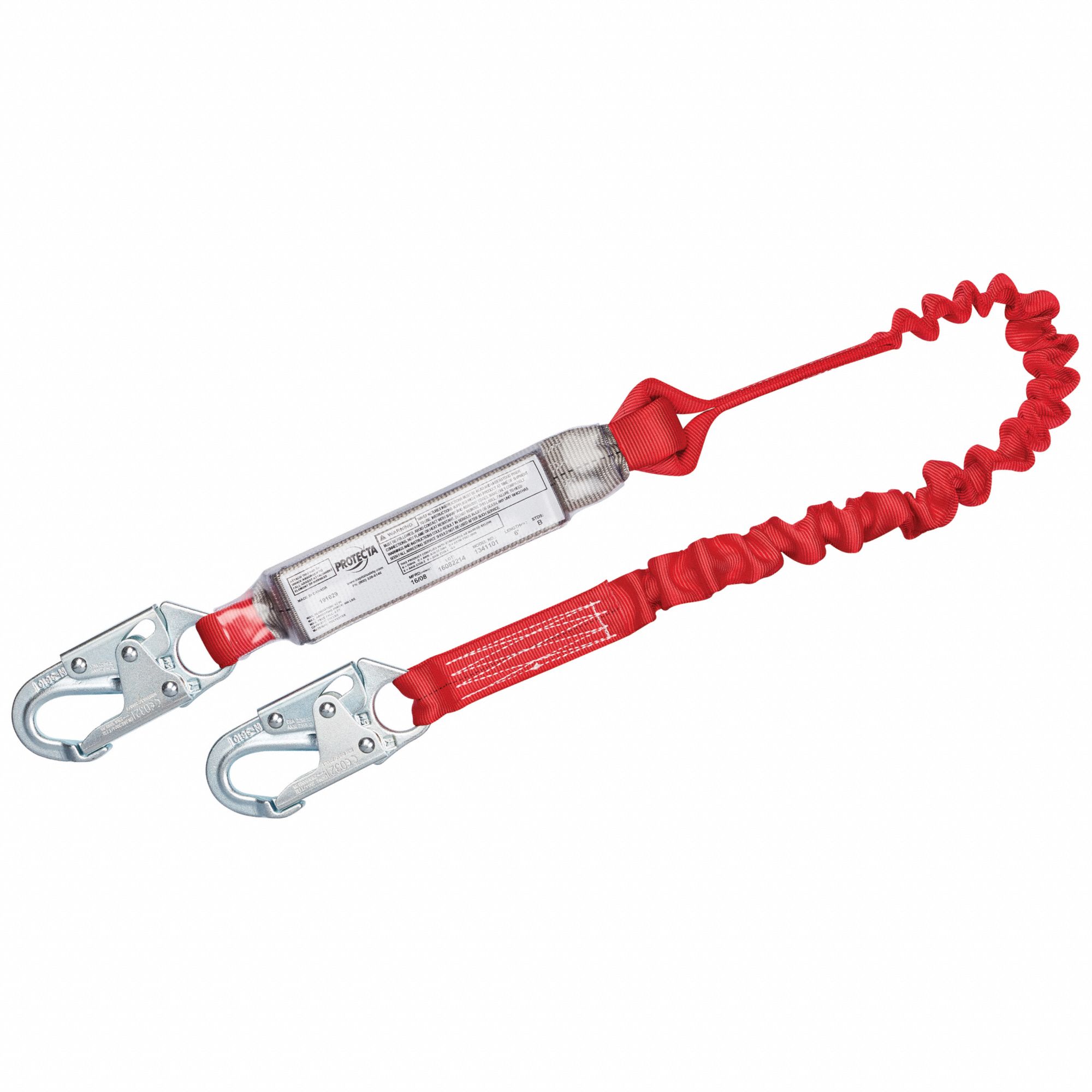3M PROTECTA, Shock Pack, Steel Snap Hook, Shock-Absorbing Lanyard ...