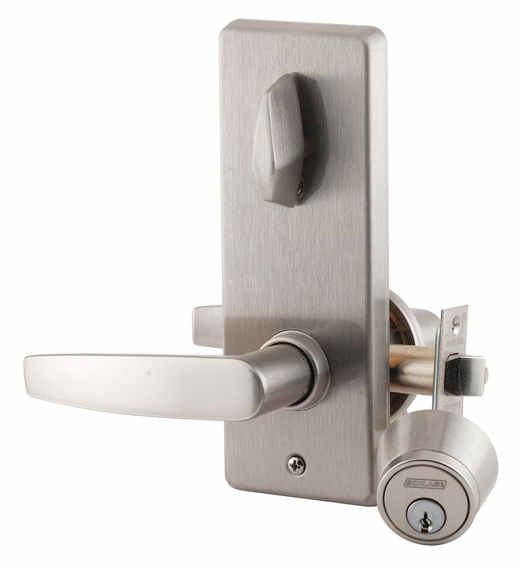 SCHLAGE, Office Lever Locksets, Nickel, Door Lockset - 40CF13|S210PD ...