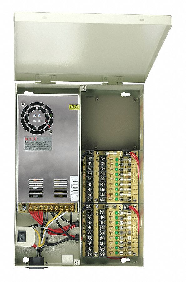 Power Supply,Wall Mount,18 Channel,16inW - Grainger
