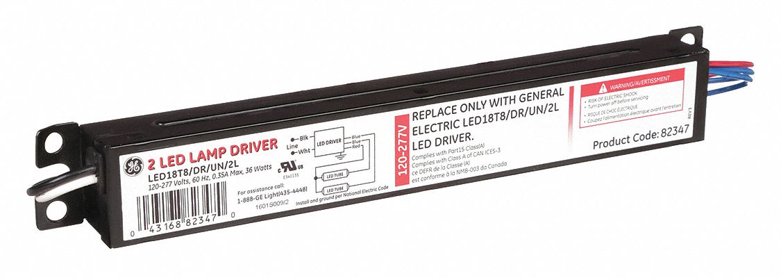 CURRENT, 2 Bulbs Supported, 120 to 277V AC, LED Driver - 40CP65|LED18T8 ...