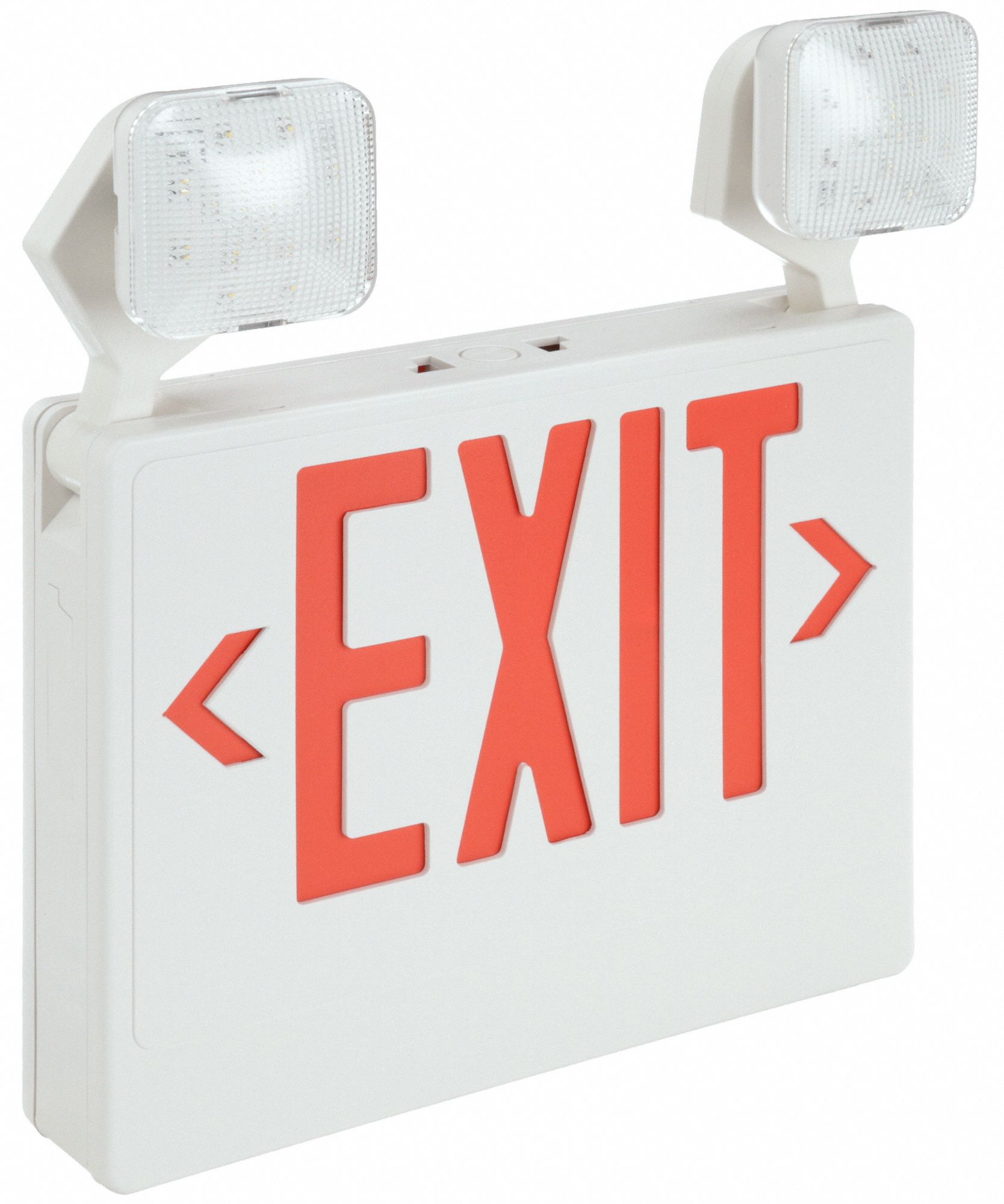 White, 1 or 2 Faces, Exit Sign with Emergency Lights - 40CP84|40CP84 ...