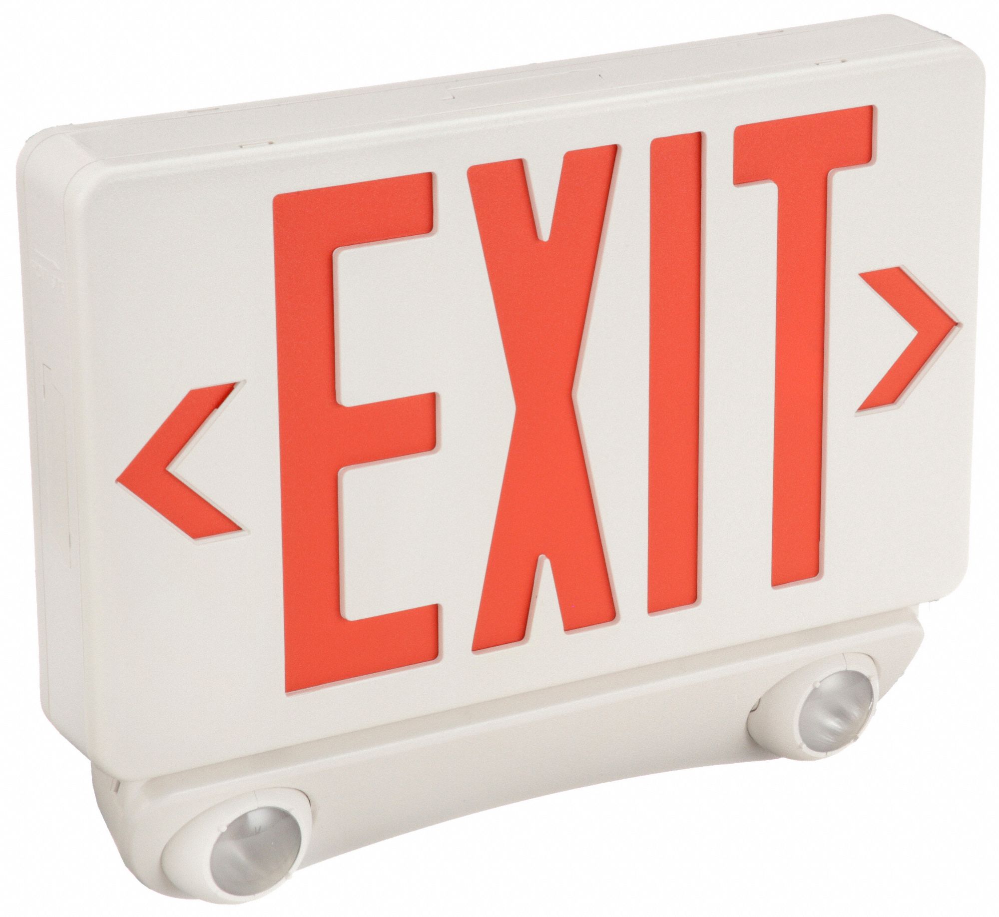 White, 1 or 2 Faces, Exit Sign with Emergency Lights - 40CP85|40CP85 ...
