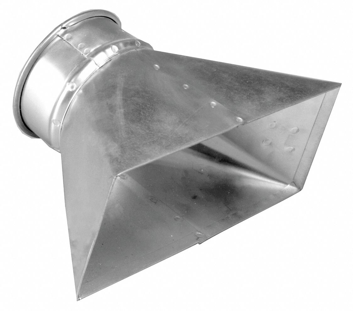 NORDFAB Galvanized Steel Router Hood, 4 in Duct Fitting Diameter, 12 in ...
