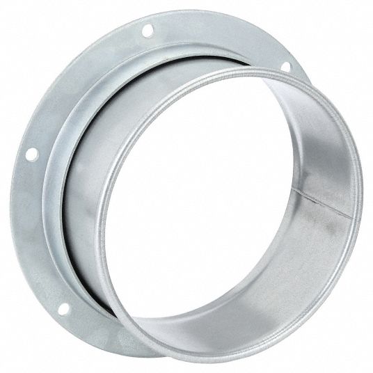 Steel, For 8 in Duct Dia, Angle Flange Adapter - 40D619|8040401824 ...