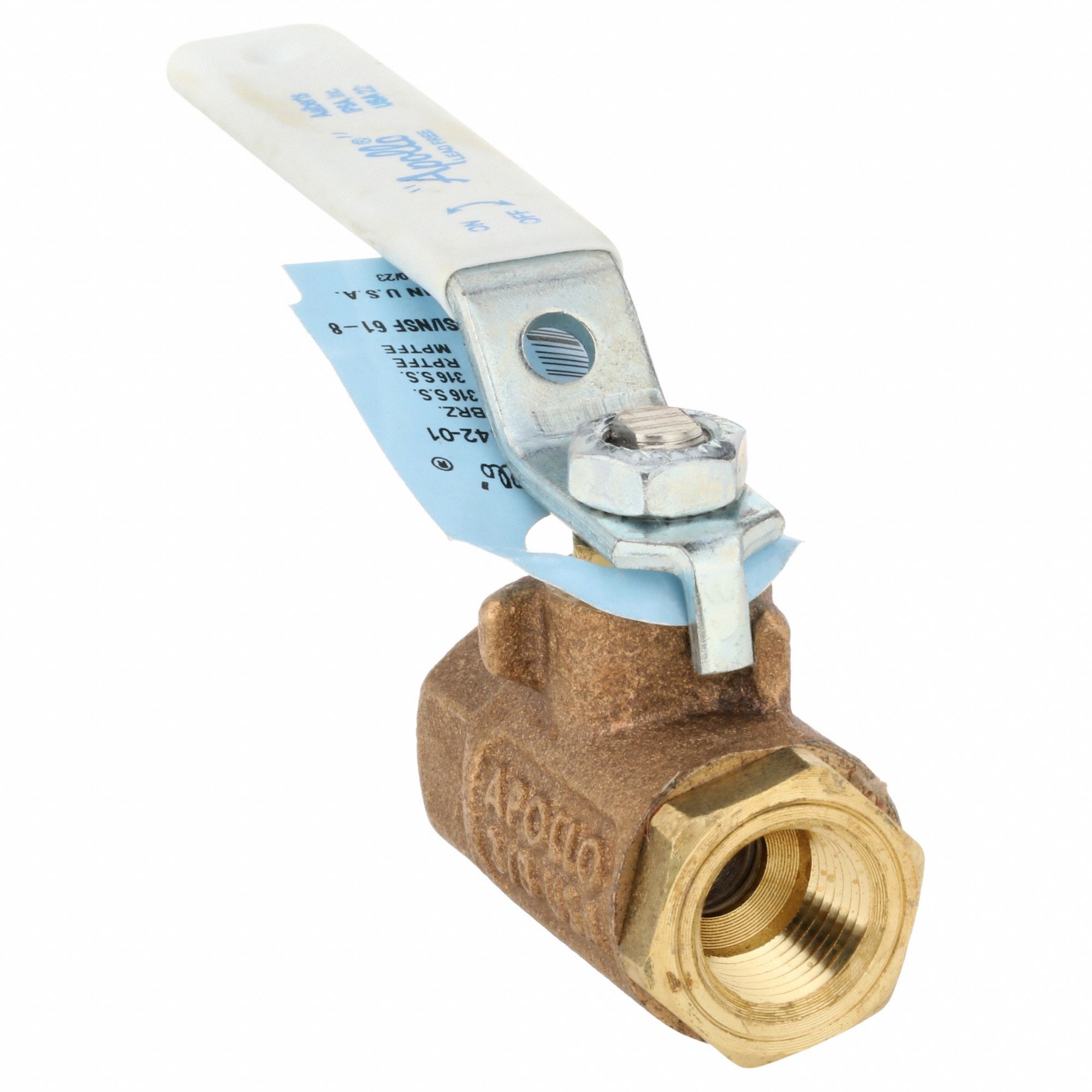 APOLLO, 3/8 in Size, Bronze, Manual Two-Way Ball Valve - 40D896|70LF14201 - Grainger